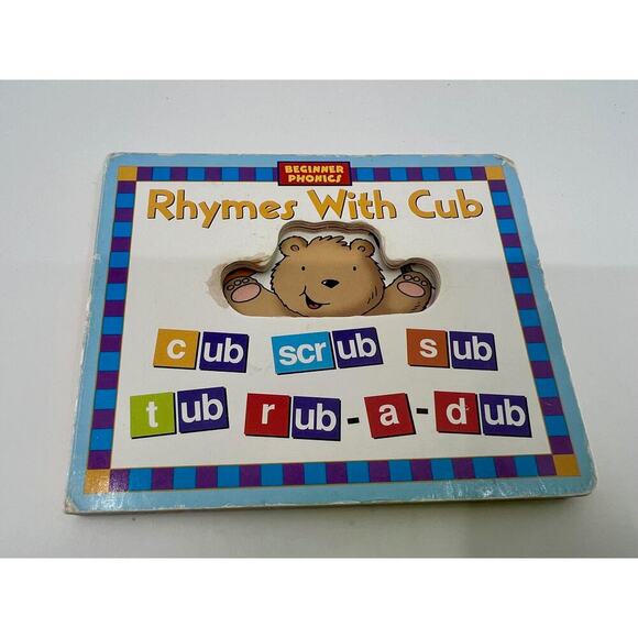 No Brand | Other | Vintage Board Book Rhymes With Cub Beginner Phonics ...